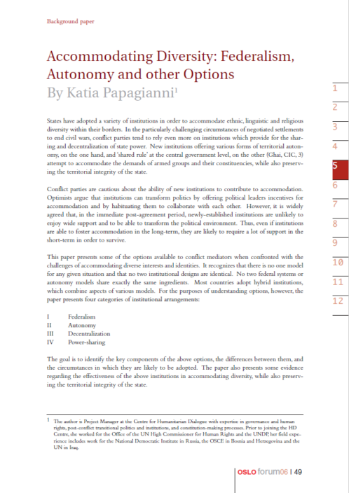 Accommodating diversity: federalism, autonomy and other options | HD
