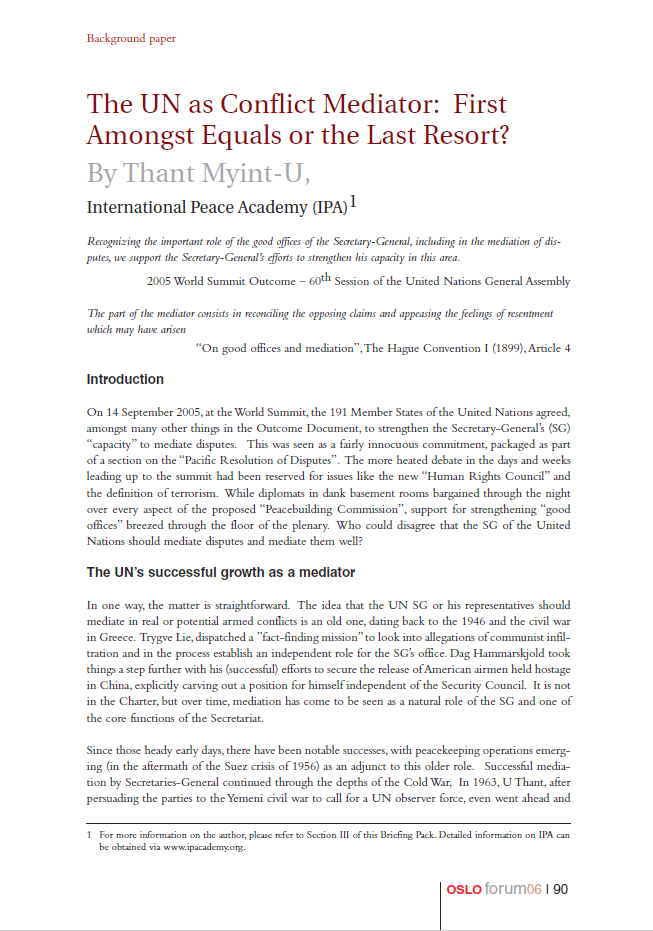The UN as conflict mediator: first among equals or last resort? | HD